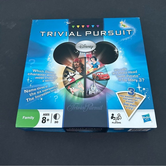 Disney | Toys | Disney Trivial Pursuit Board Game Hasbro 21 | Poshmark